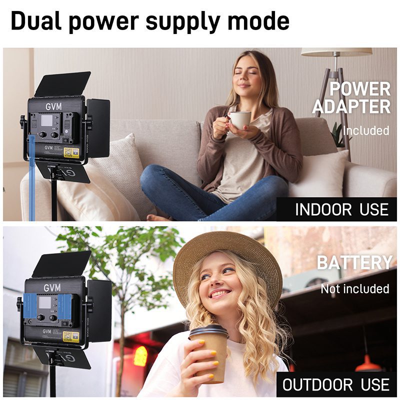 GVM-800D-III 40W Bi-color and RGB Video Panel Light - GVM Official Site