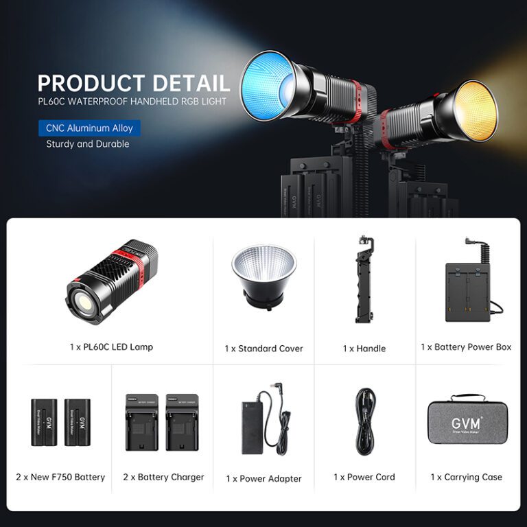 GVM 100W LED Photography Light, Professional Photography Lighting ...
