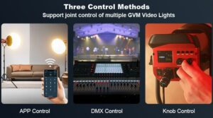 GVM PRO-SD300B 300W Bi-Color Monolight V-mount Mesh Bluetooth - GVM ...