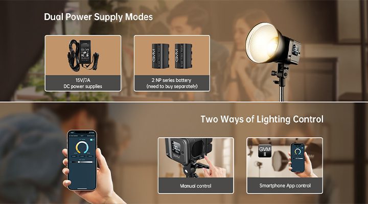 GVM SD80D 80w Bi-Color Spotlight Daylight - GVM Official Site