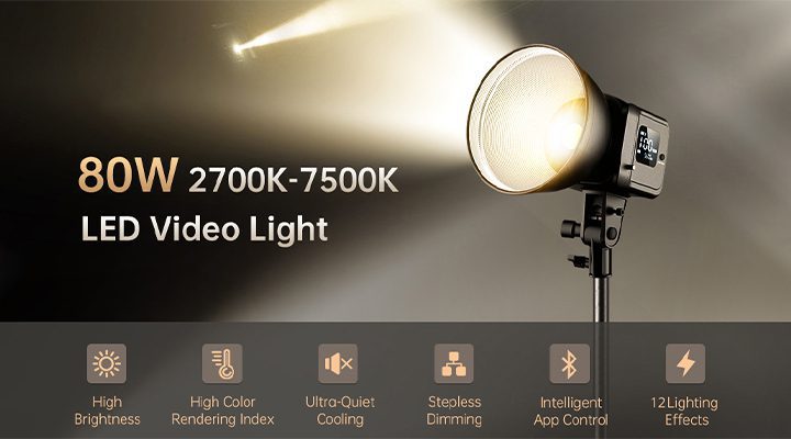 GVM SD80D 80w Bi-Color Spotlight Daylight - GVM Official Site