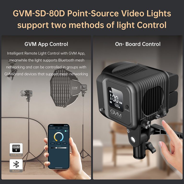 GVM SD80D 80w Bi-Color Spotlight Daylight - GVM Official Site