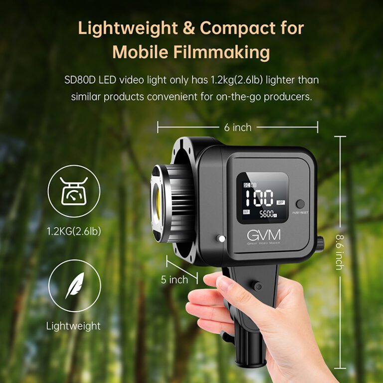 GVM SD80D 80w Bi-Color Spotlight Daylight - GVM Official Site