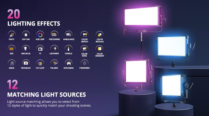 GVM PRO YU600C Led Video Lights Panel Rgb And Bi-Color Studio Light ...