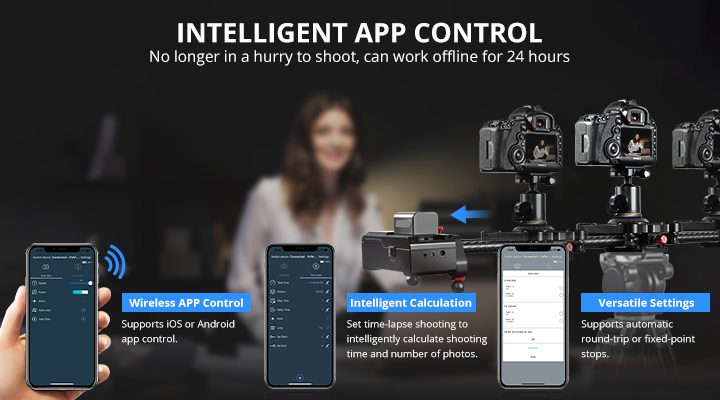 GVM SLIDER-80 Wireless Professional Carbon Fiber Motorized Camera ...